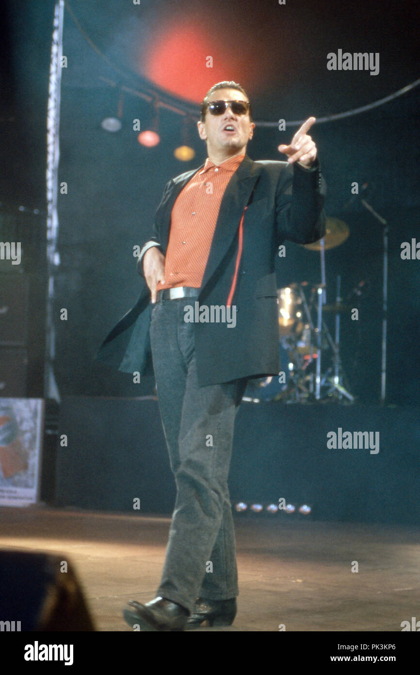 Falco, österreichischer Popsänger bei einem Auftritt in Leipzig ...