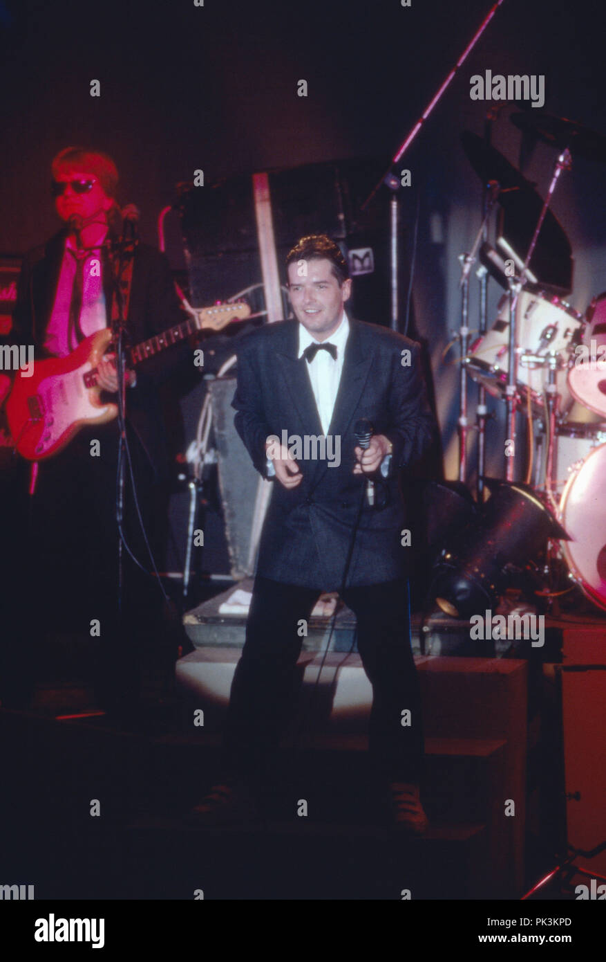 Falco, österreichischer Popsänger bei einem Auftritt, Deutschland 1986 ...
