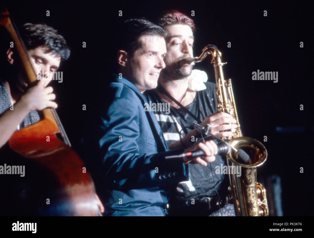 Falco, österreichischer Popsänger bei einem Auftritt, Deutschland 1986 ...