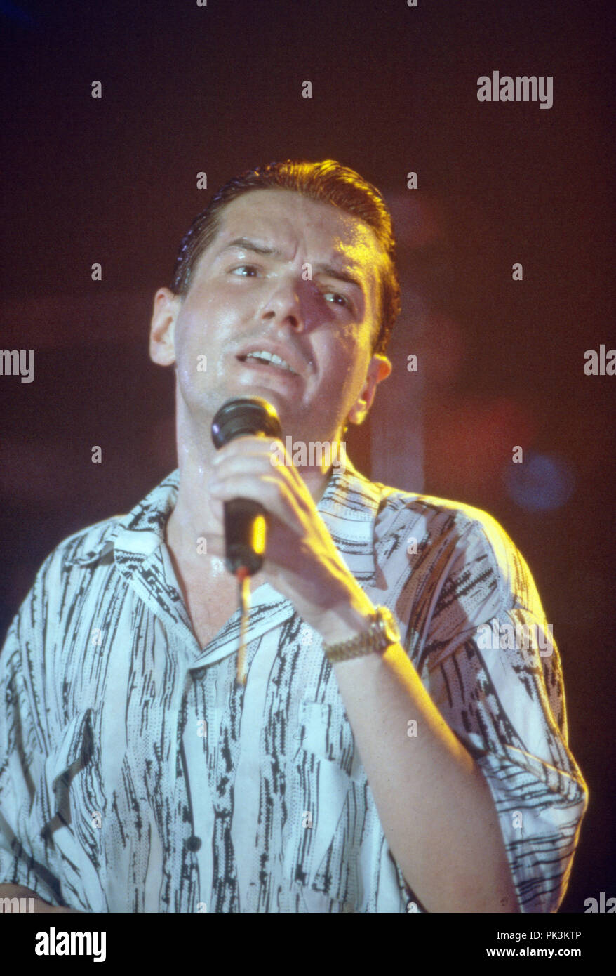 Falco, österreichischer Popsänger bei einem Auftritt, Deutschland 1986 ...