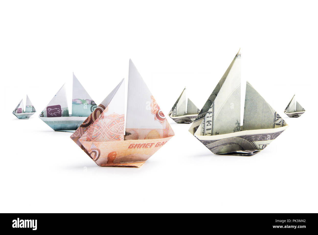 ship from banknotes Stock Photo - Alamy