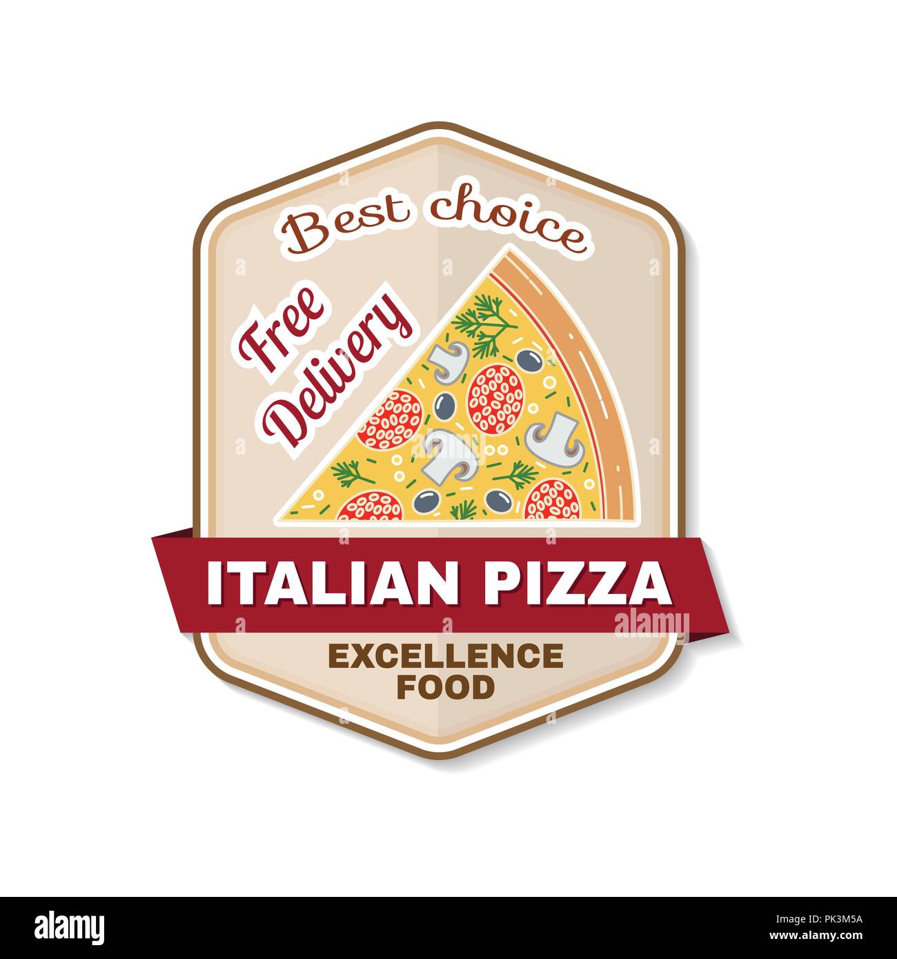 Vintage fast food badge, banner or logo emblem. Elements on the theme ...