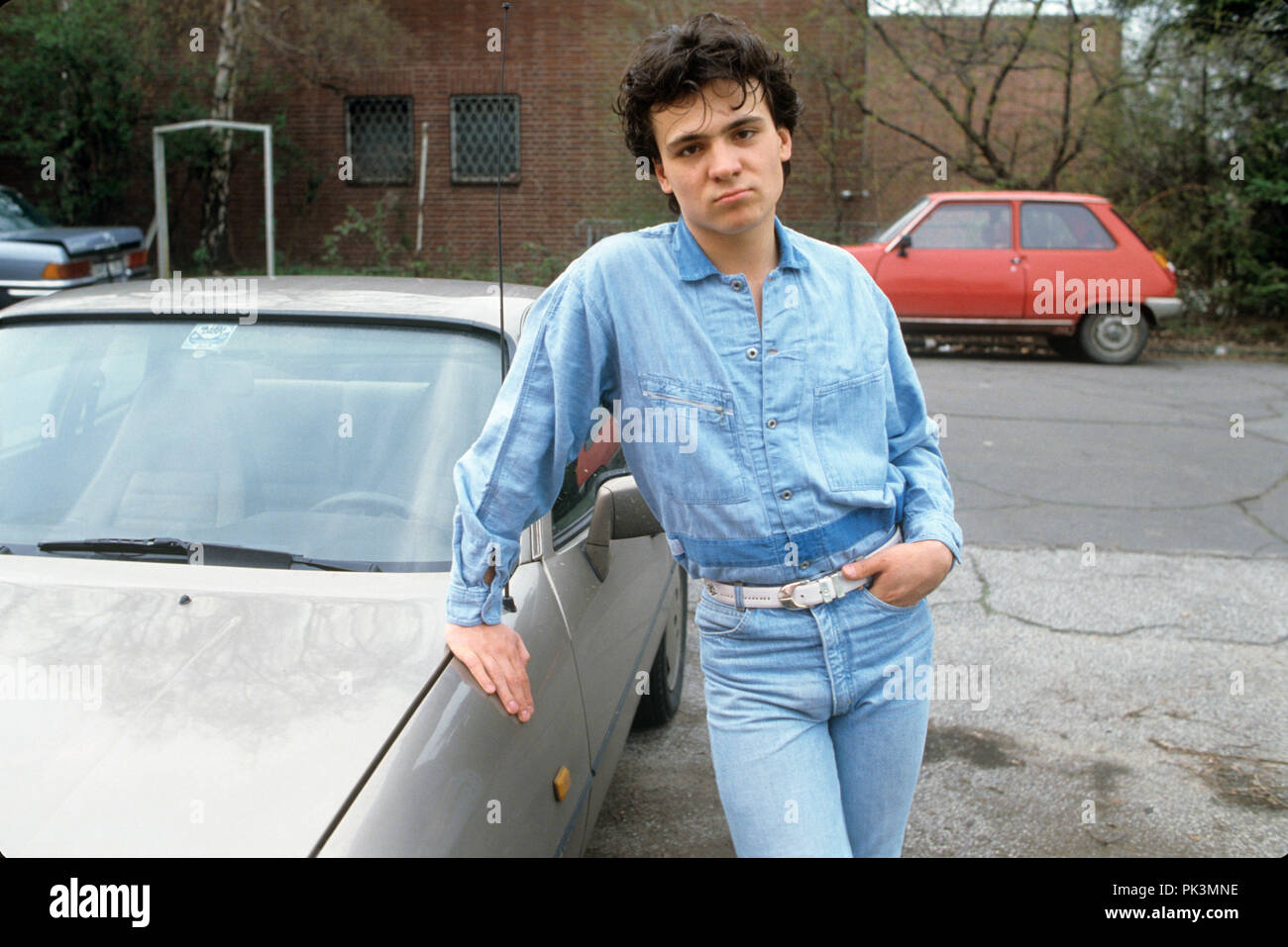 Nino De Angelo in April 1983 in Köln / Cologne. | usage worldwide Stock ...