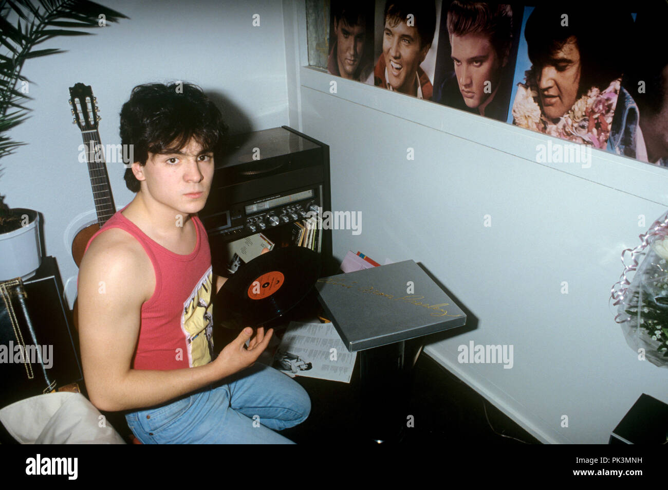 Nino De Angelo in April 1983 in Köln / Cologne. | usage worldwide Stock ...