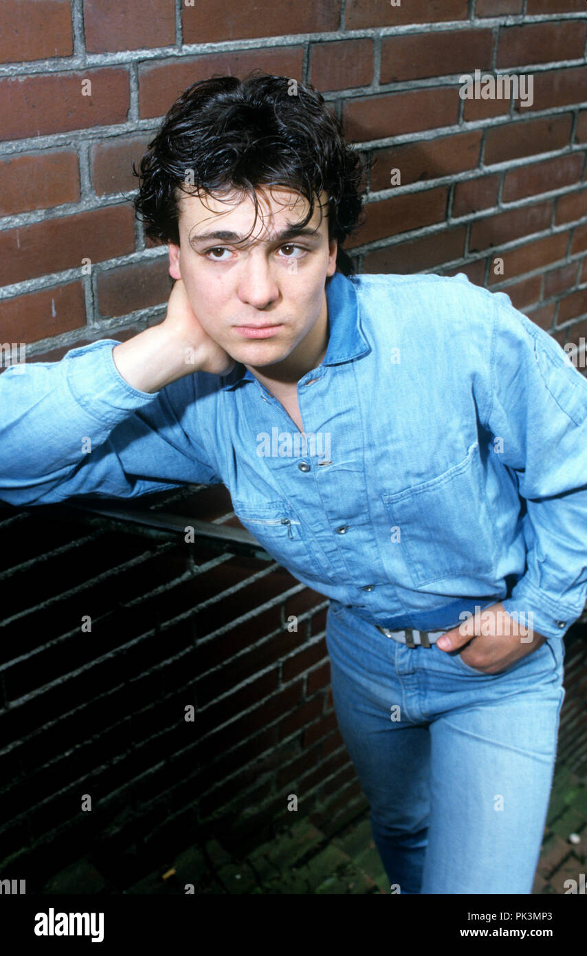 Nino De Angelo in April 1983 in Köln / Cologne. | usage worldwide Stock ...