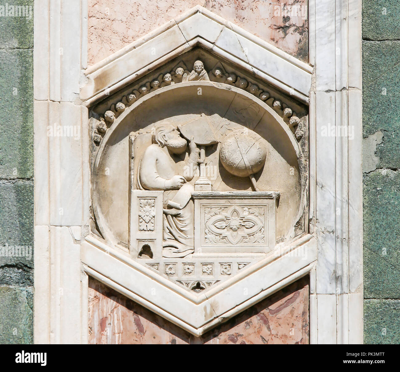 Renaissance Bas Relief at the Duomo of Florence, Italy, depicting an ...