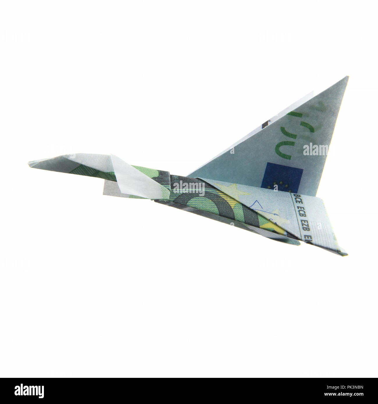 Euro paper aeroplane hi-res stock photography and images - Alamy