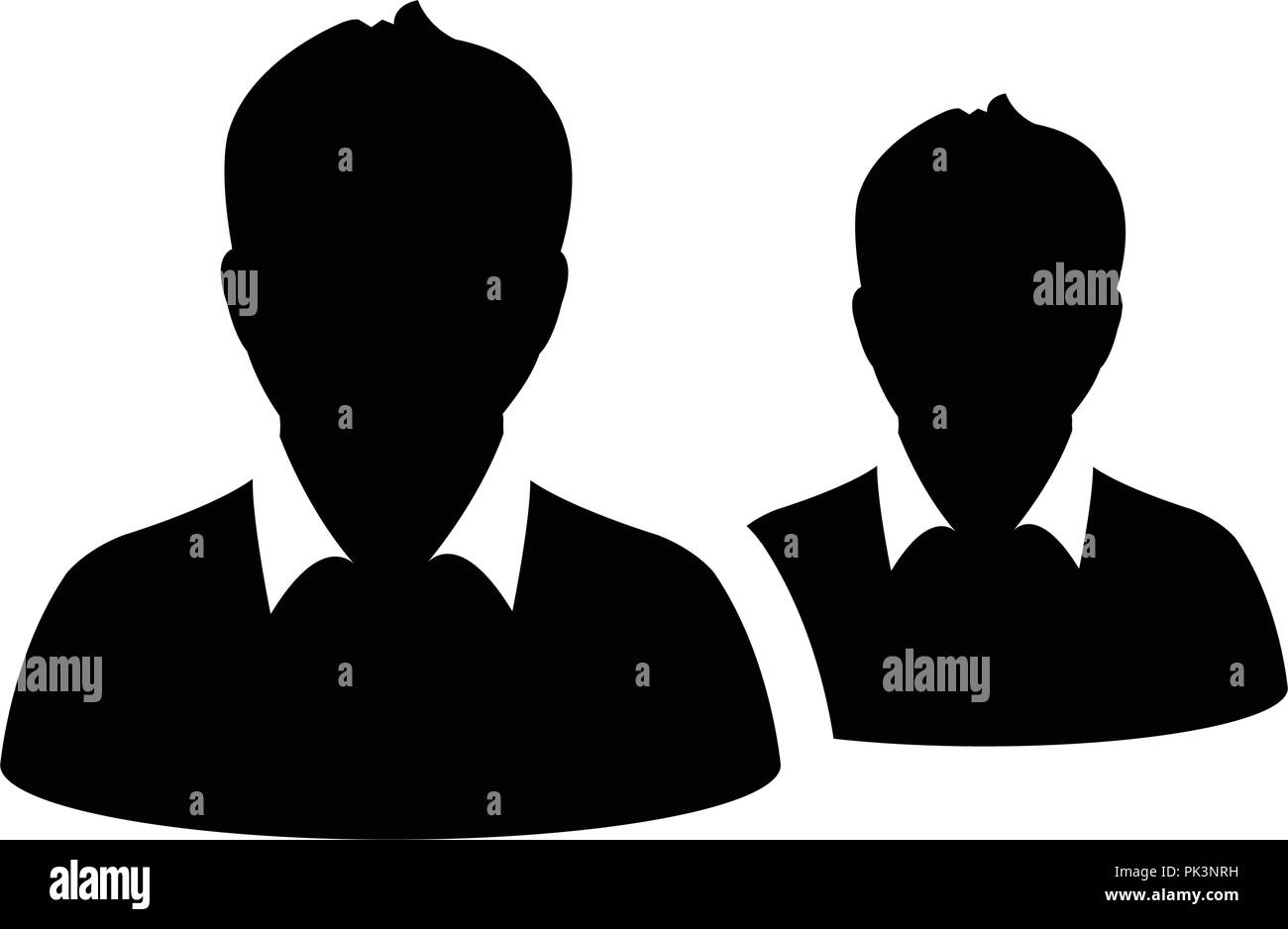 Customer icon vector male group of persons symbol avatar for business ...
