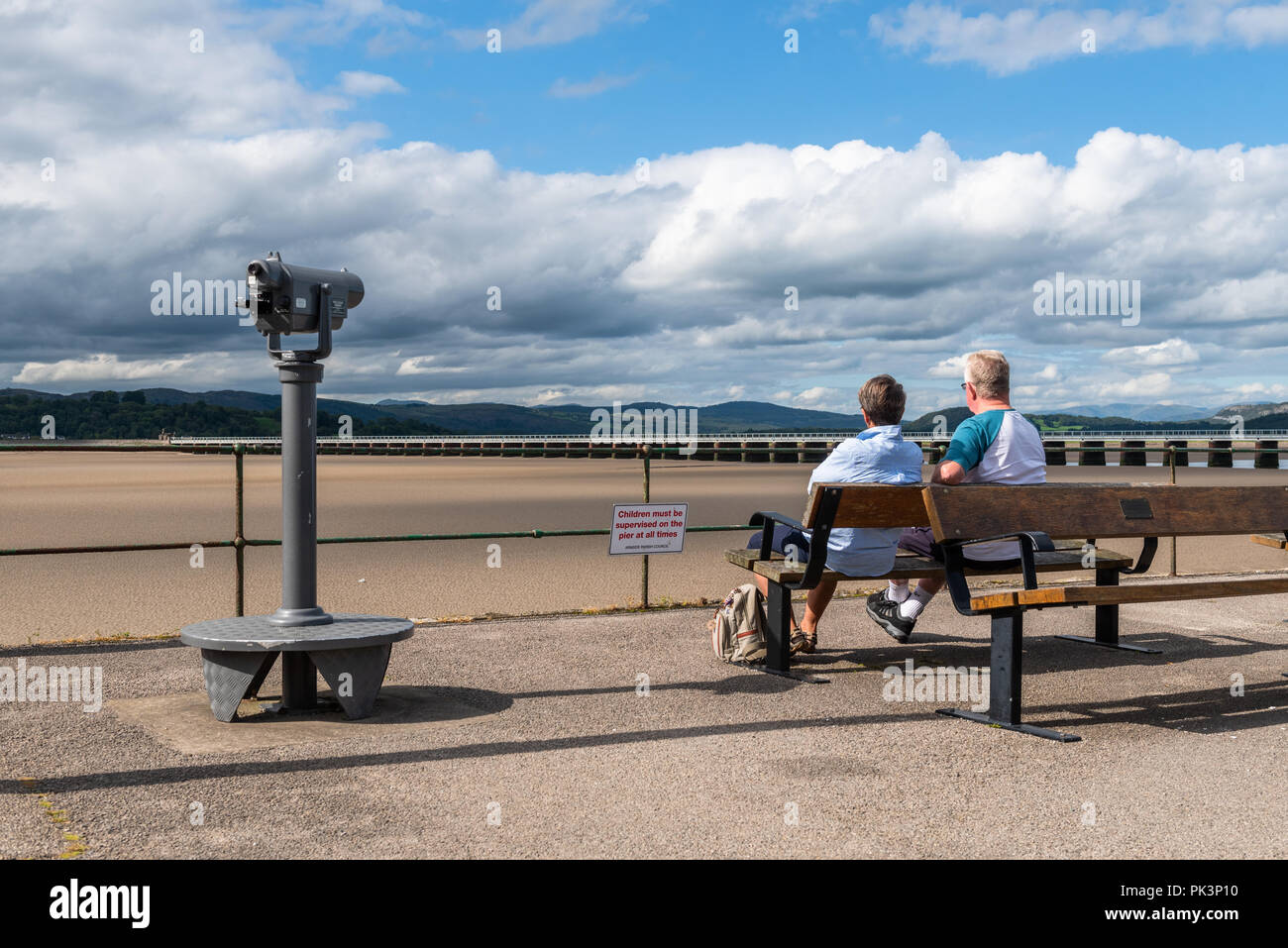 Arnside Pier and The River Kent Estuary Arnside Cumbria Stock Photo - Alamy