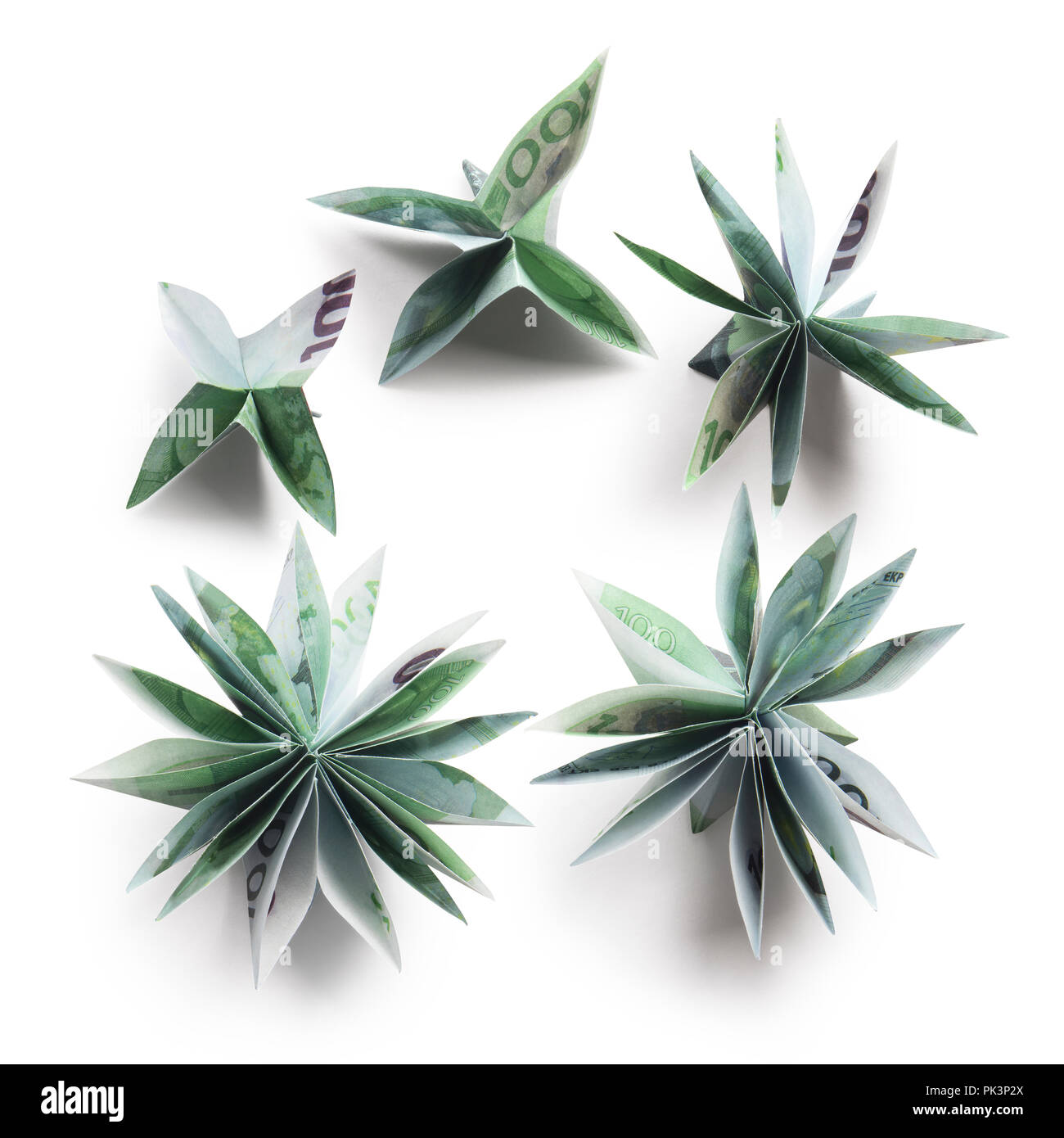 flowers origami banknotes Stock Photo - Alamy
