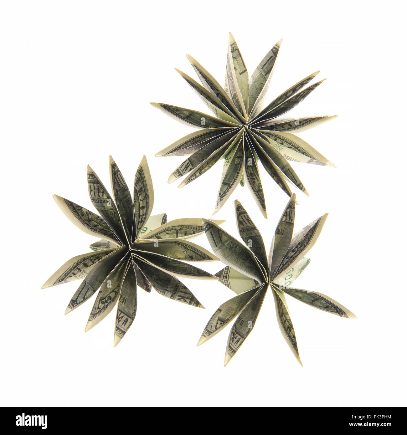 flowers origami banknotes Stock Photo - Alamy