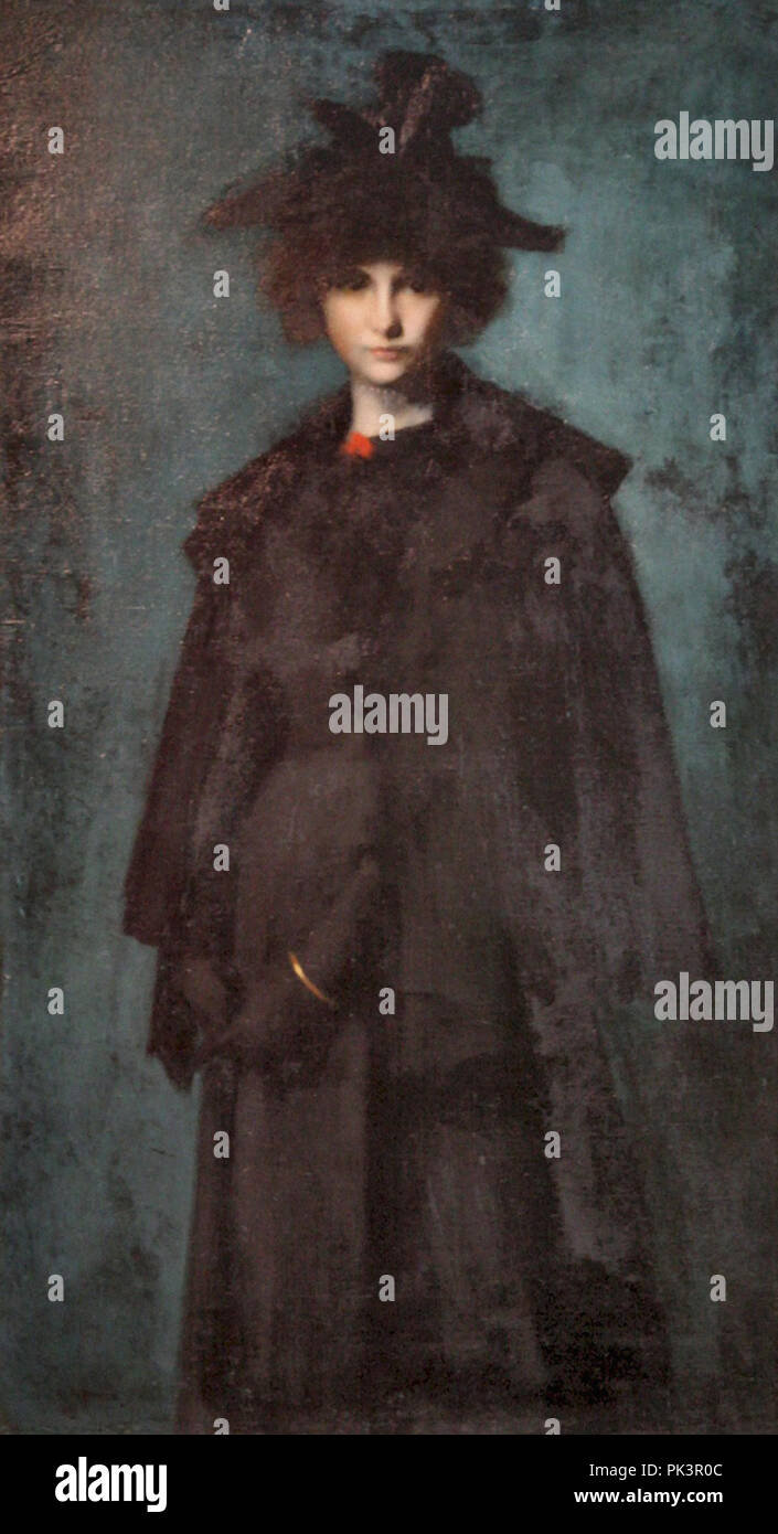 Henner Jean-Jaques - Portrait De Mademoiselle Laura Leroux Stock Photo ...