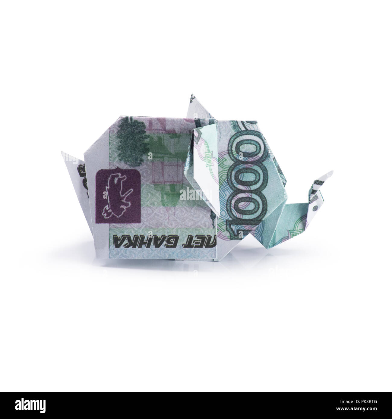 origami elephant from banknotes Stock Photo - Alamy