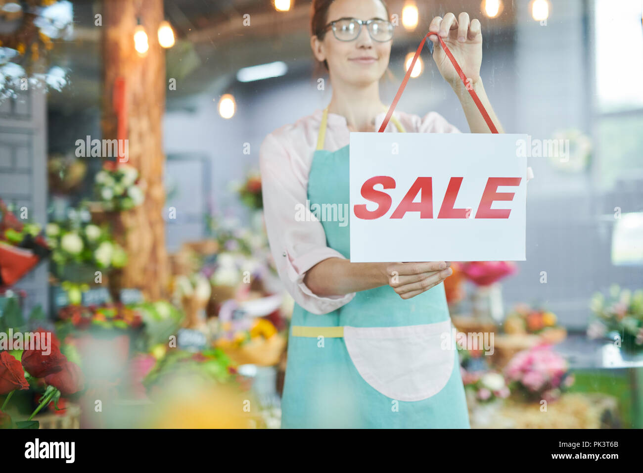 Florist Hanging SALE Sign Stock Photo - Alamy