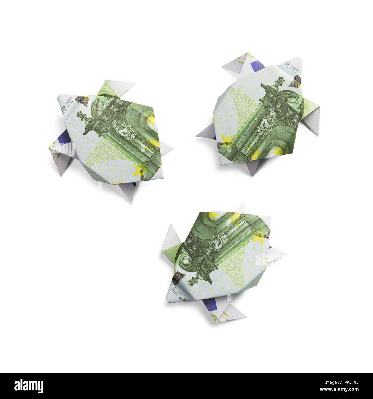 origami turtles from banknotes Stock Photo - Alamy