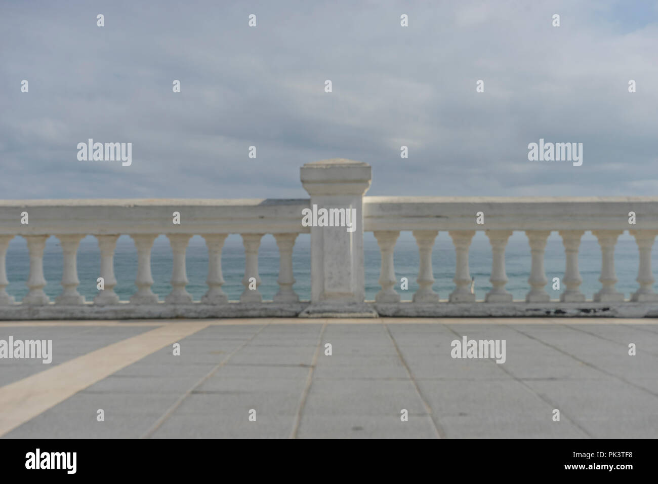 seafront promenade at Playa del Sardinero, view of the beach with a ...