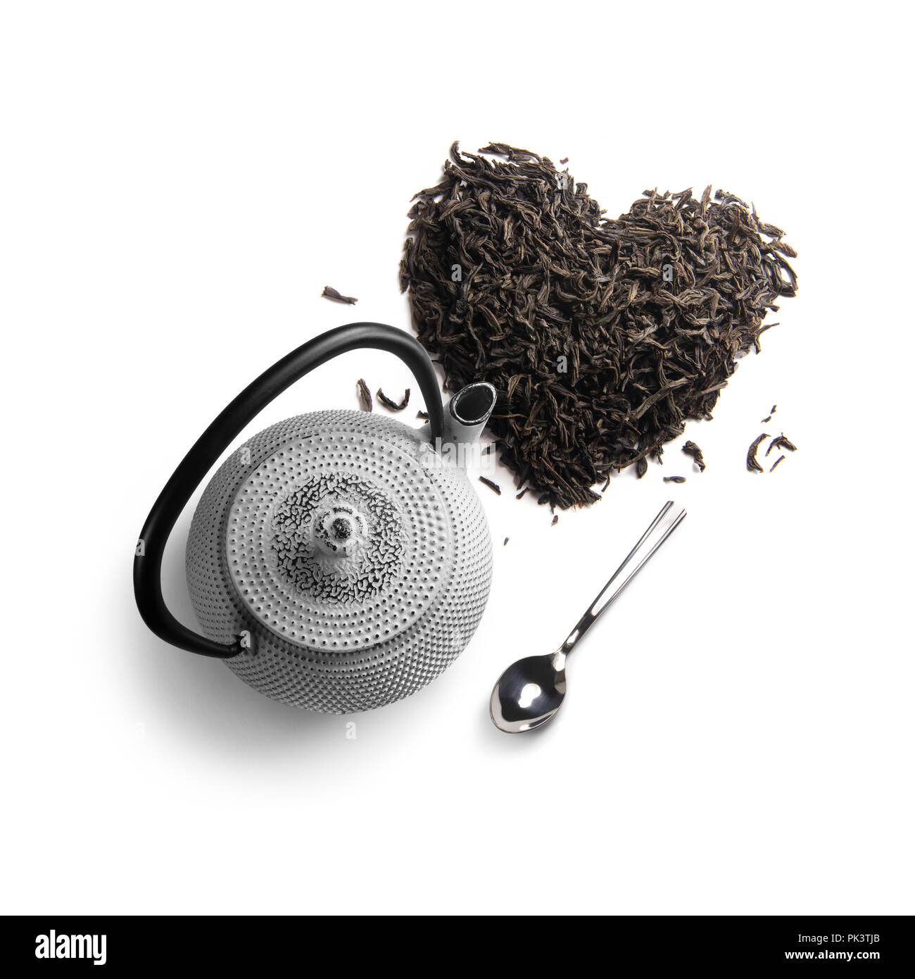 tea accessories on a white background Stock Photo - Alamy