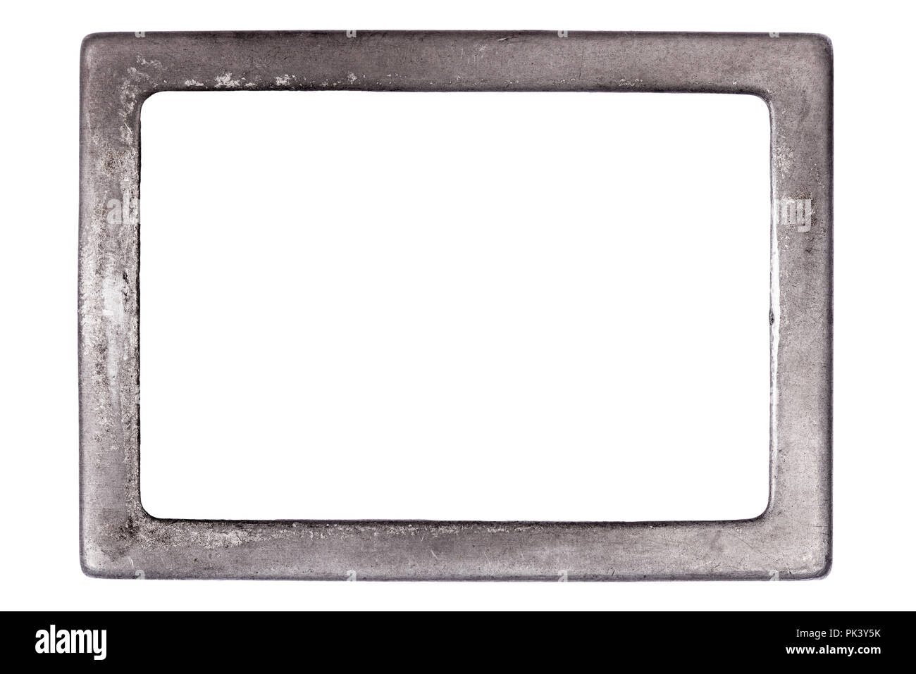 Grunge rusty metal frame with room for text on white background Stock ...