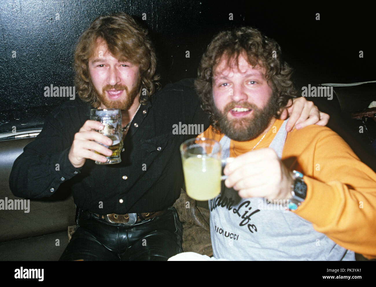 Peter Maffay und David Hanselmann 1983. | usage worldwide Stock Photo ...