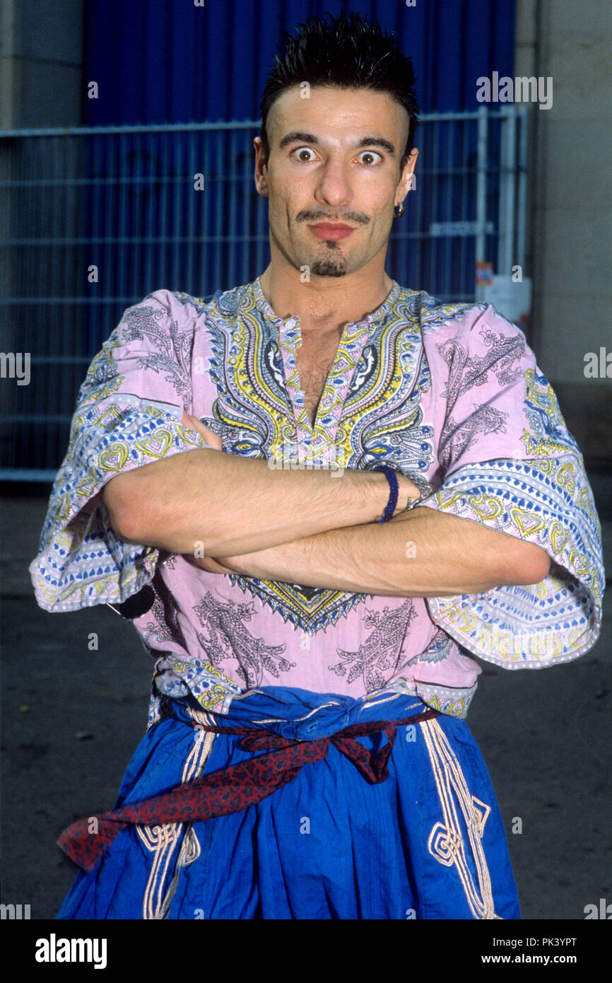 Guru Josh on 29.06.1990 in Leipzig. | usage worldwide Stock Photo - Alamy