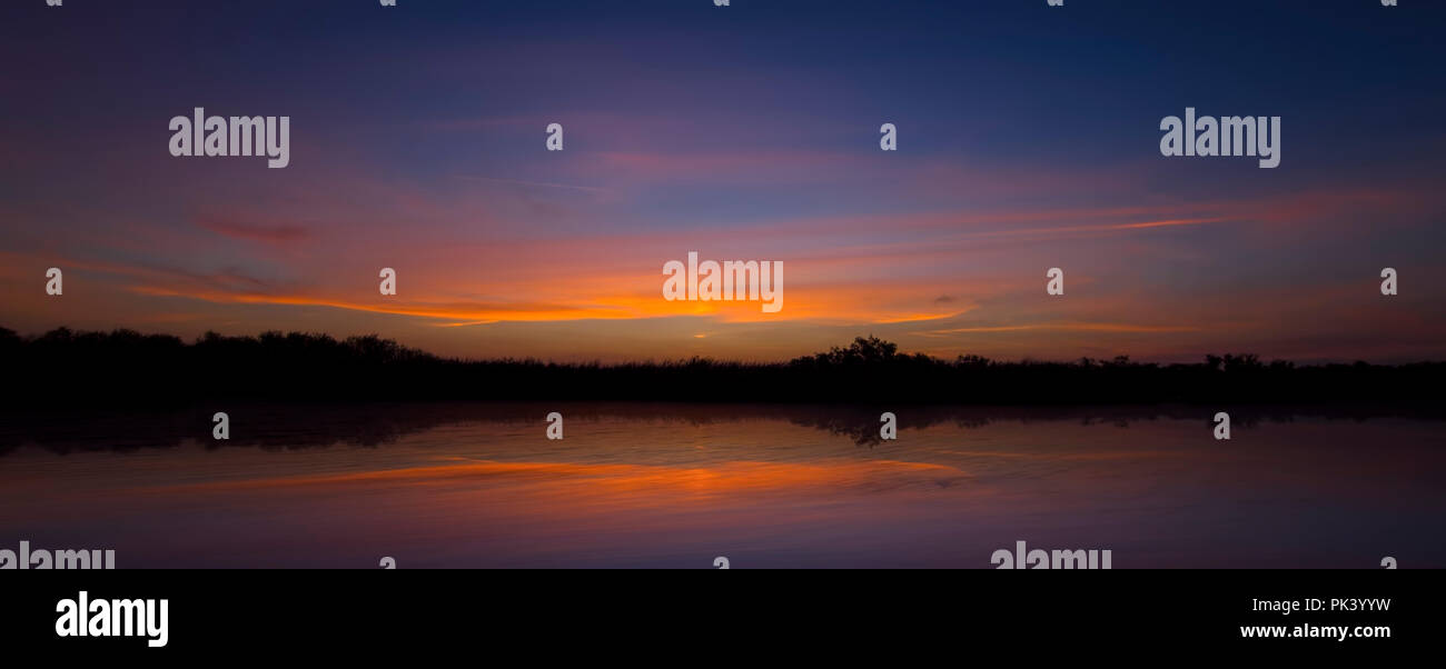 Sunset in the Florida Everglades Stock Photo - Alamy