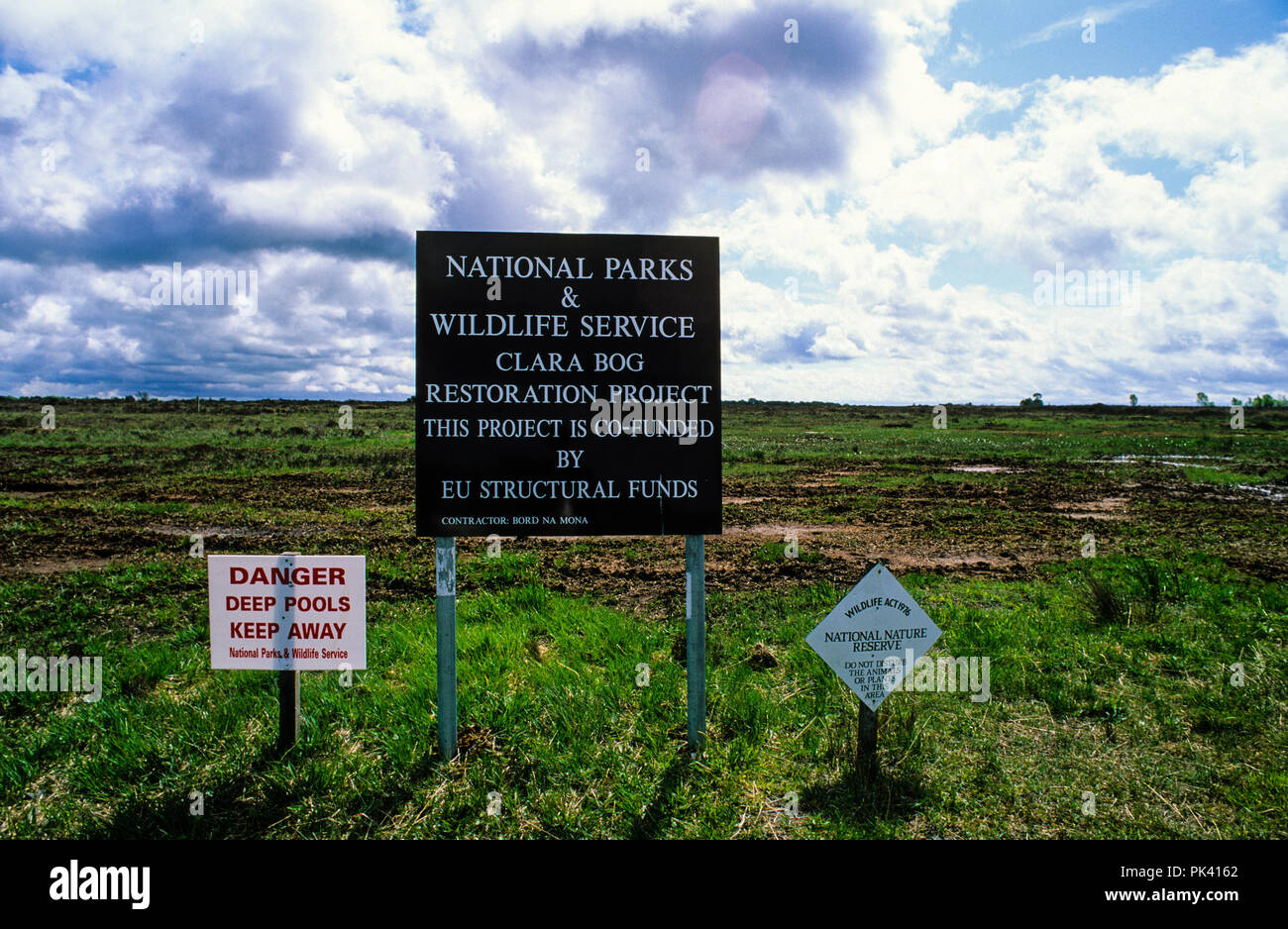Restoring, Clara Bog, County Offlay, Ireland, Europe Stock Photo - Alamy