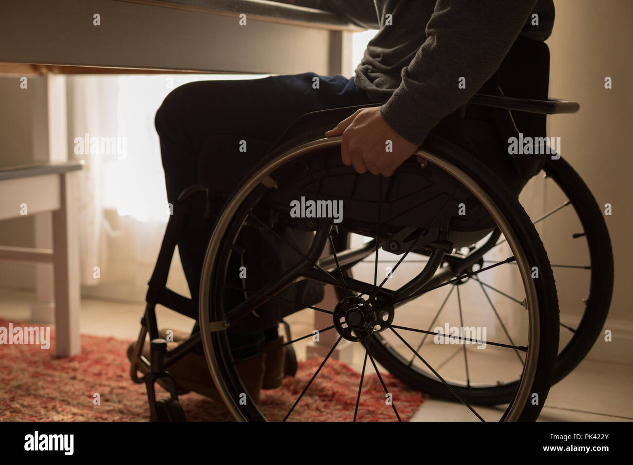 Disabled man in wheelchair hi-res stock photography and images - Alamy