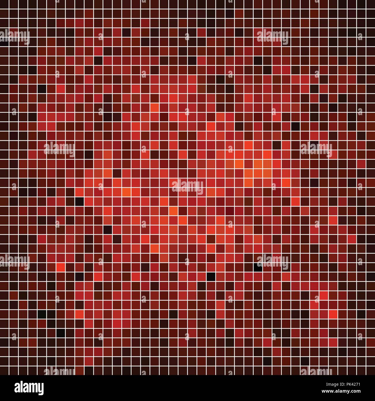abstract vector square pixel mosaic background - red Stock Vector Image ...