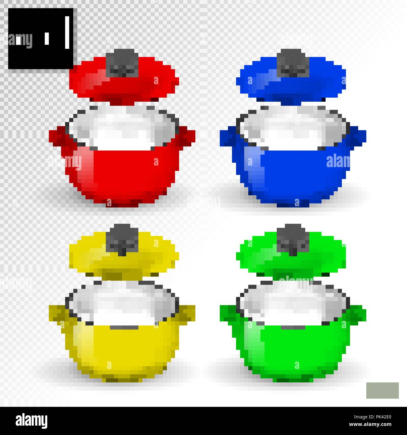 Pan vector kitchenware or cookware for cooking food and kitchen utensil ...