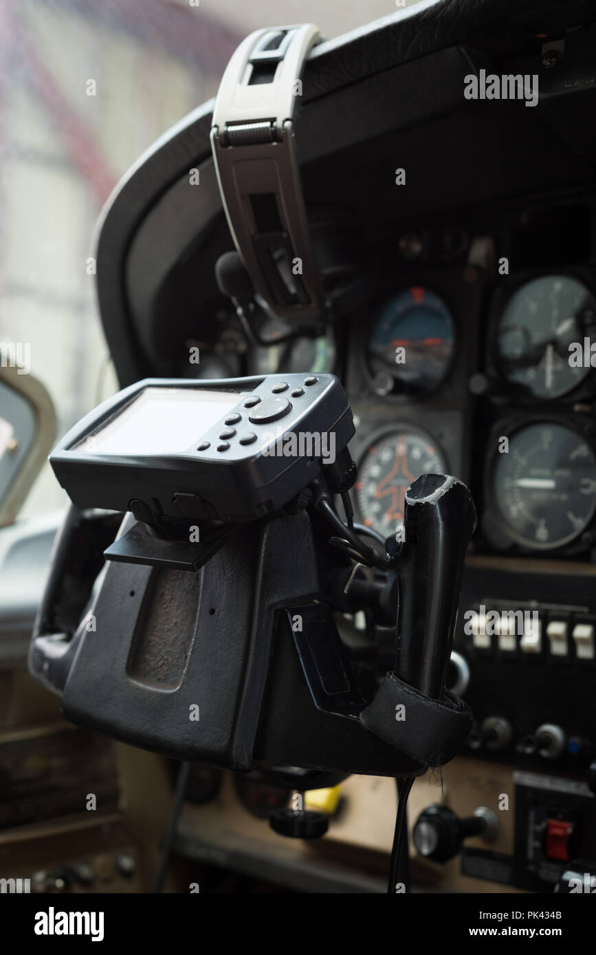 Aircraft yoke in a cockpit Stock Photo - Alamy