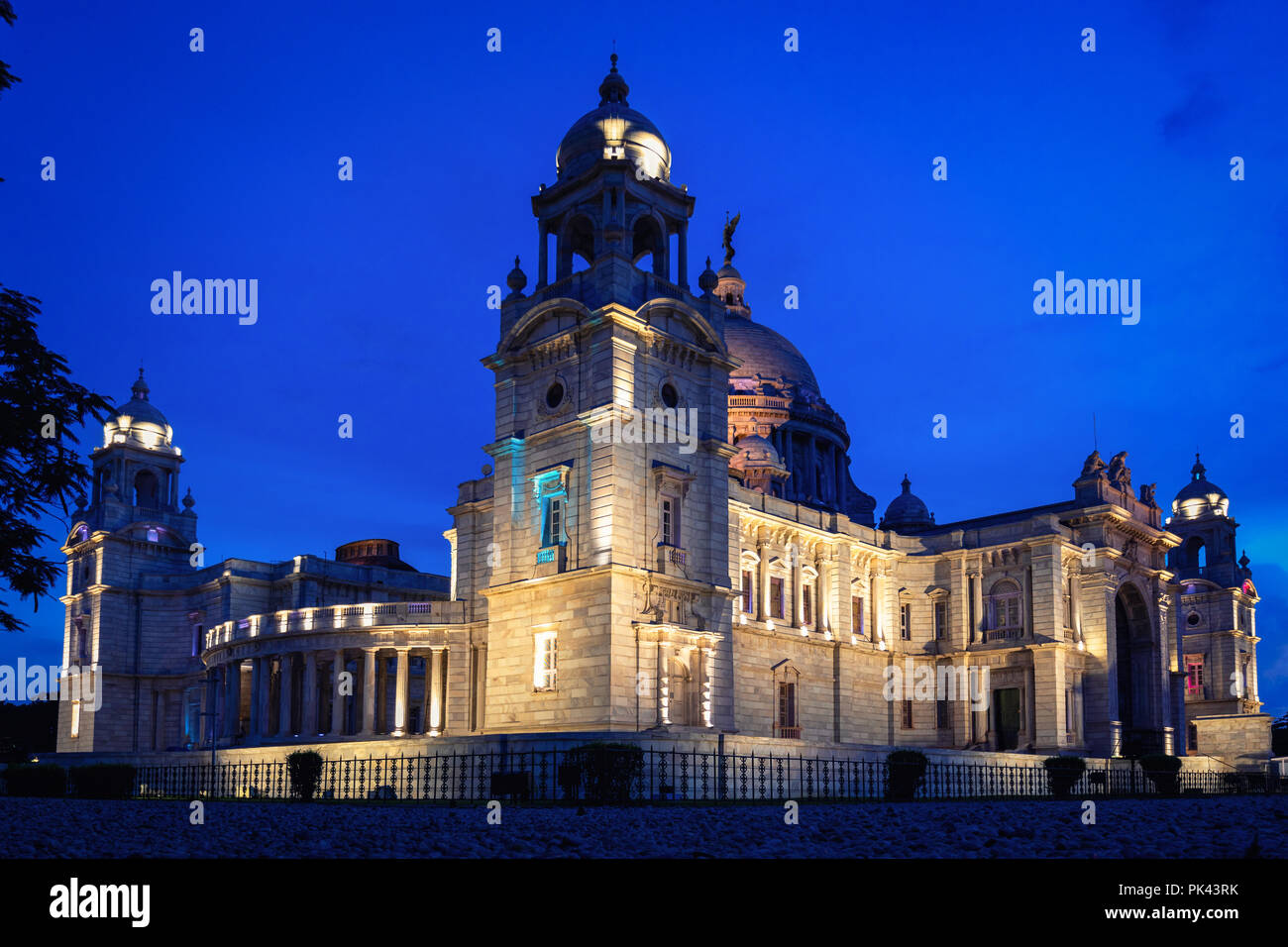 Victoria Memorial shining bright during the epic light of blue hour ...