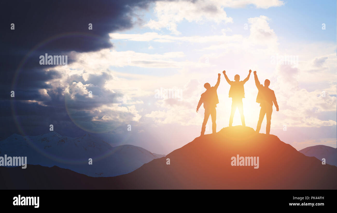 Team mountain climbing hi-res stock photography and images - Alamy