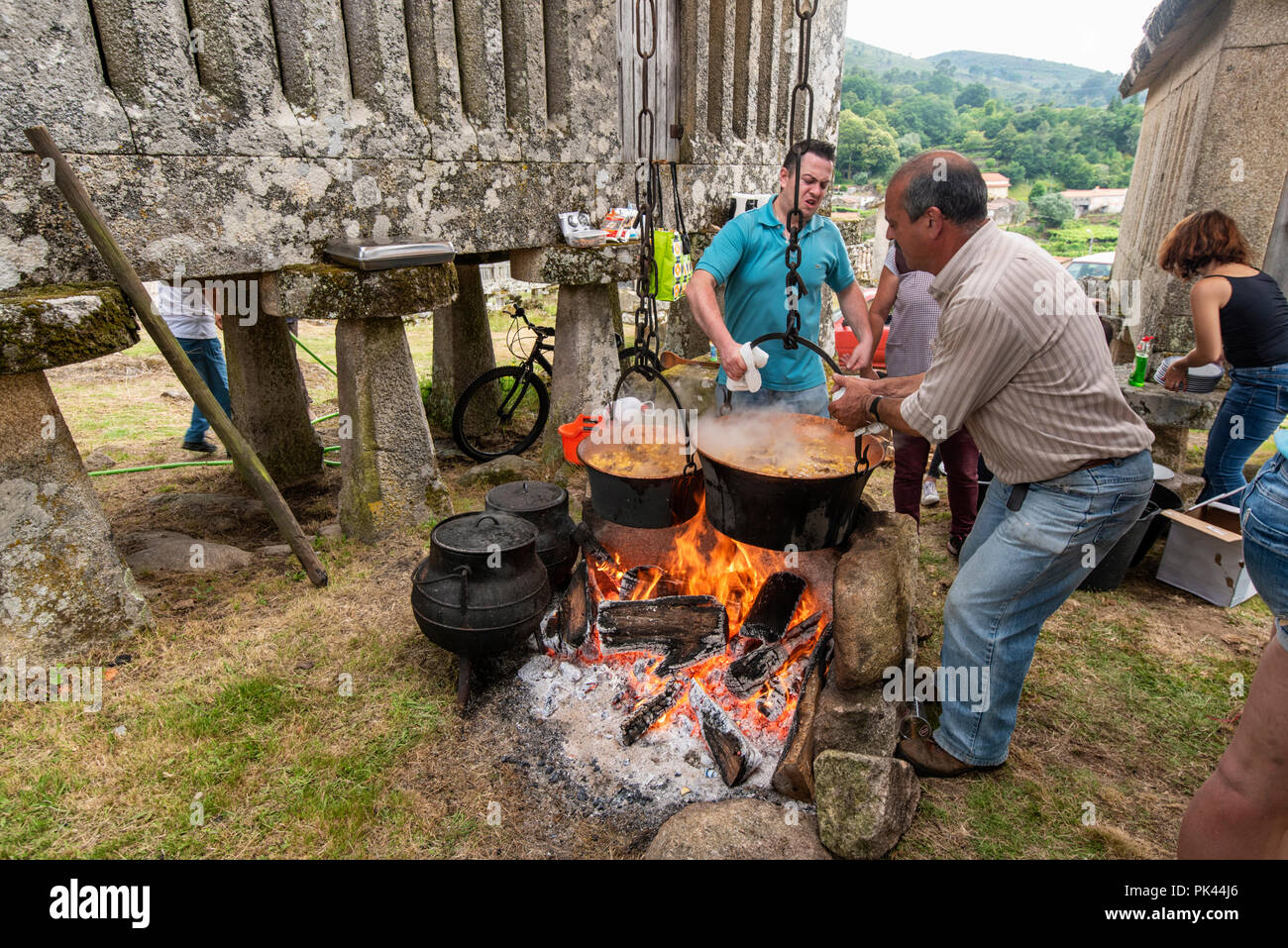 Preparing chanfana, a traditional dish made with roasted old goat ...