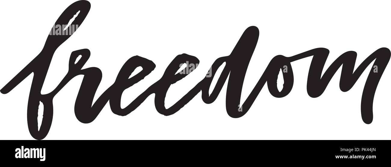 Freedom slogan Stock Vector Images - Alamy
