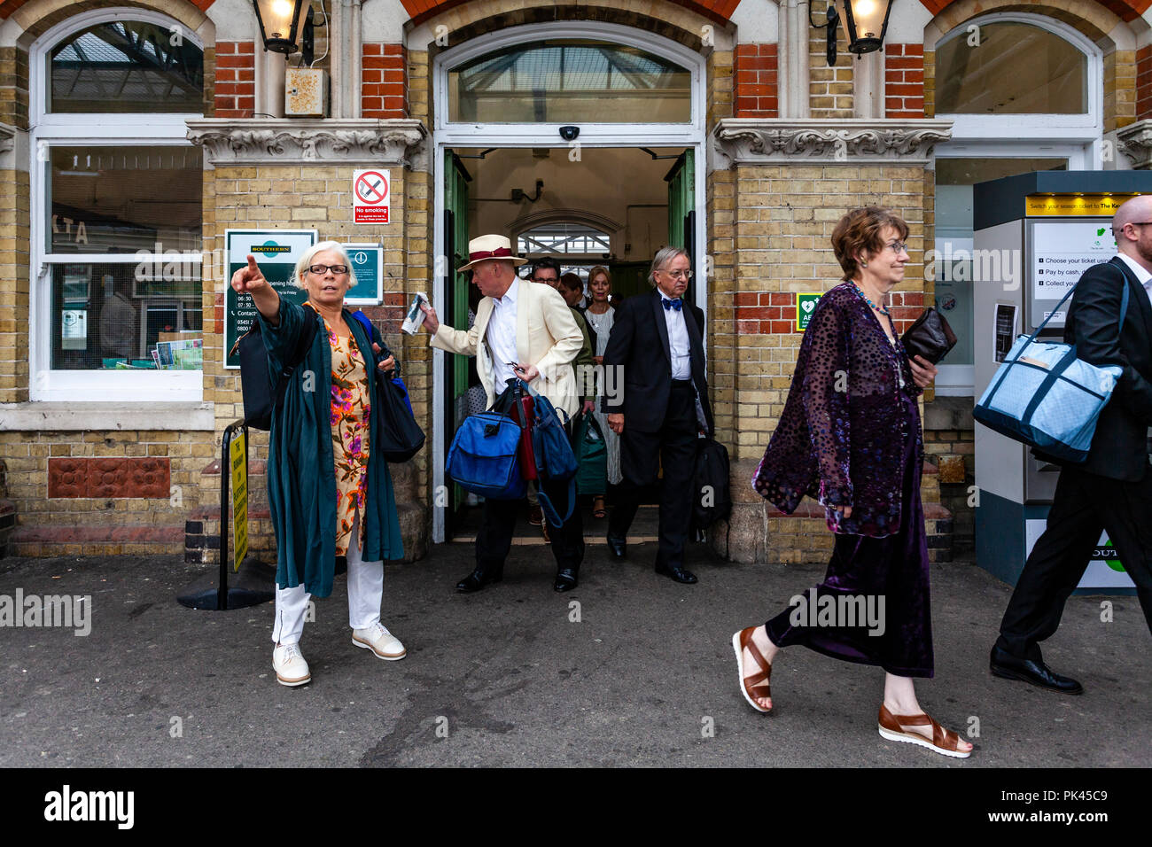 Opera Fans Arrive At Lewes Station Enroute to Glyndebourne Opera House ...