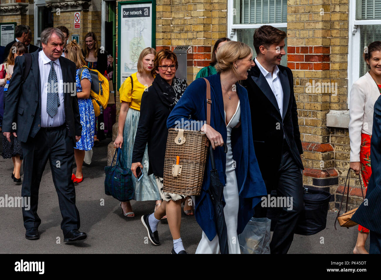 Opera Fans Arrive At Lewes Station Enroute to Glyndebourne Opera House ...