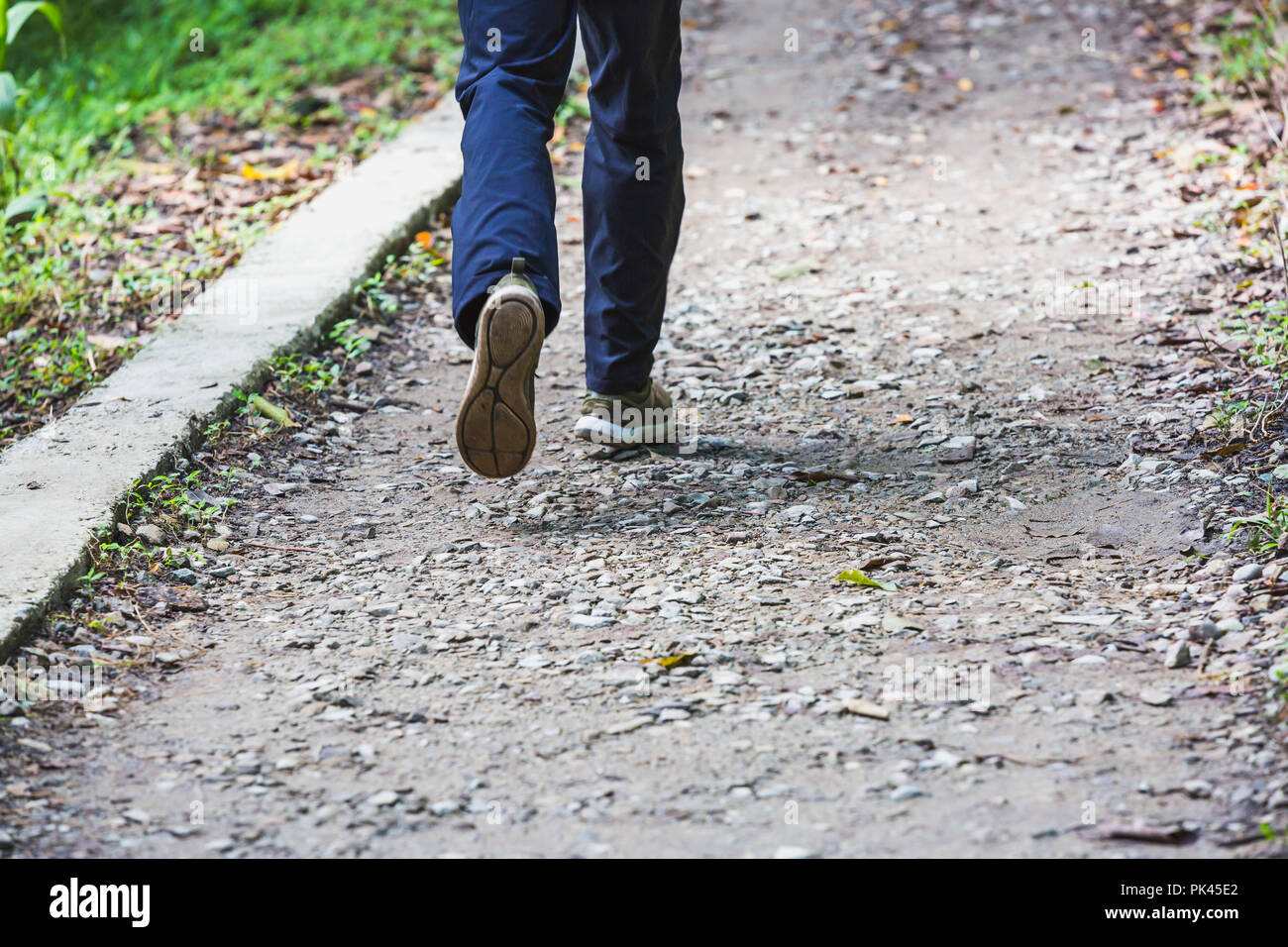 Outdoor running in Early Morning concept for exercising, fitness and ...