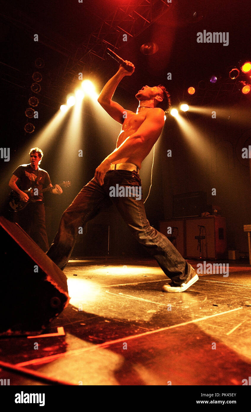 Douglas Robb, Sänger von "Hoobastank", Rockband aus den USA, bei einem ...