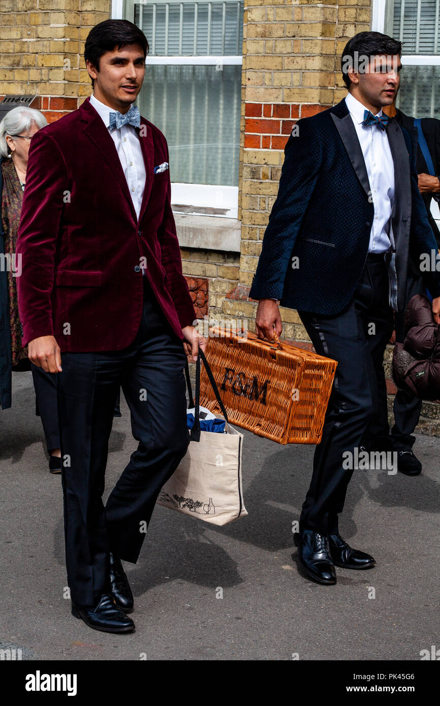 Young Opera Fans Arrive At Lewes Station Enroute to Glyndebourne Opera ...