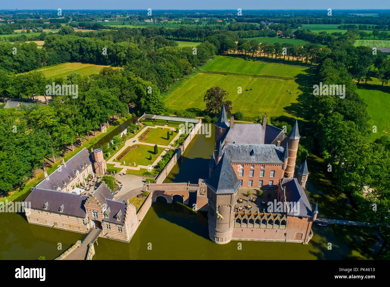 Aerial view of Heeswijk Castle in the Netherlands Stock Photo - Alamy