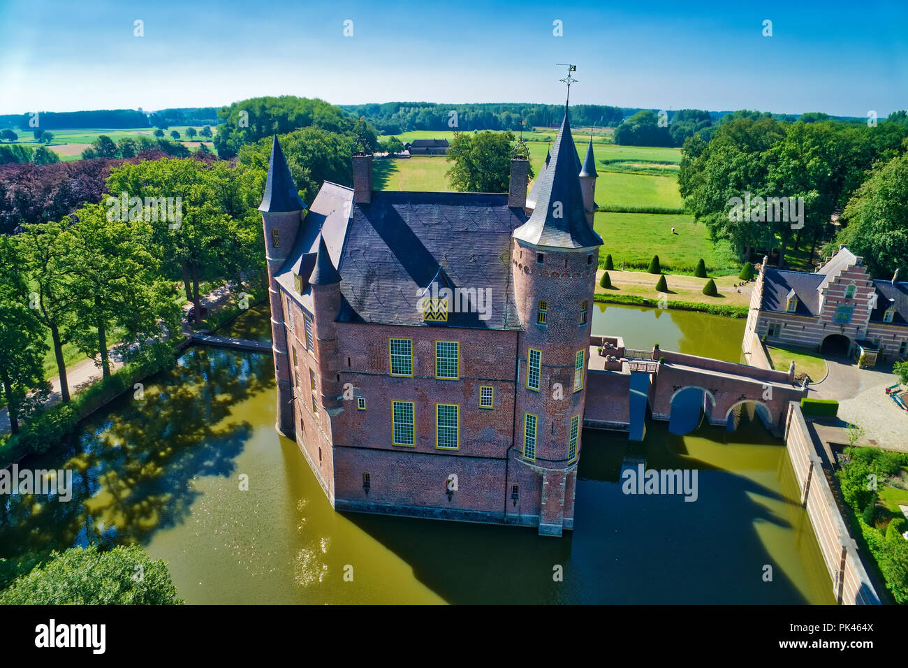 Aerial view of Heeswijk Castle in the Netherlands Stock Photo - Alamy