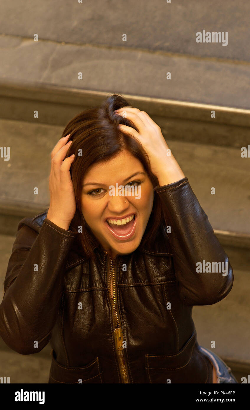 Kelly Clarkson, amerikanische Popsängerin, bei einem Fotoshooting in ...