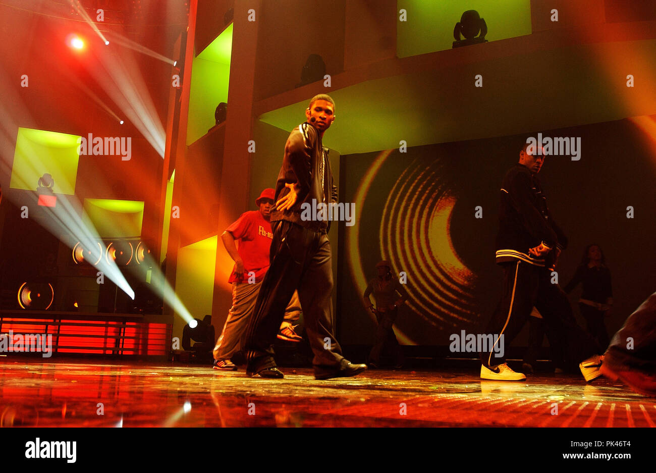 Usher, amerikanischer RnB Sänger und Schauspieler, bei einem Konzert in ...