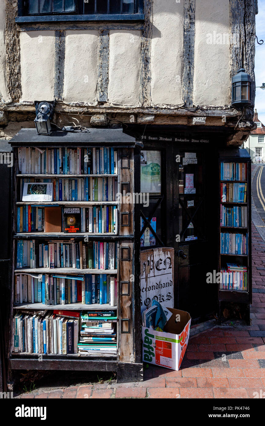 Fourteenth Century Bookshop Exterior, High Street, Lewes, East Sussex ...