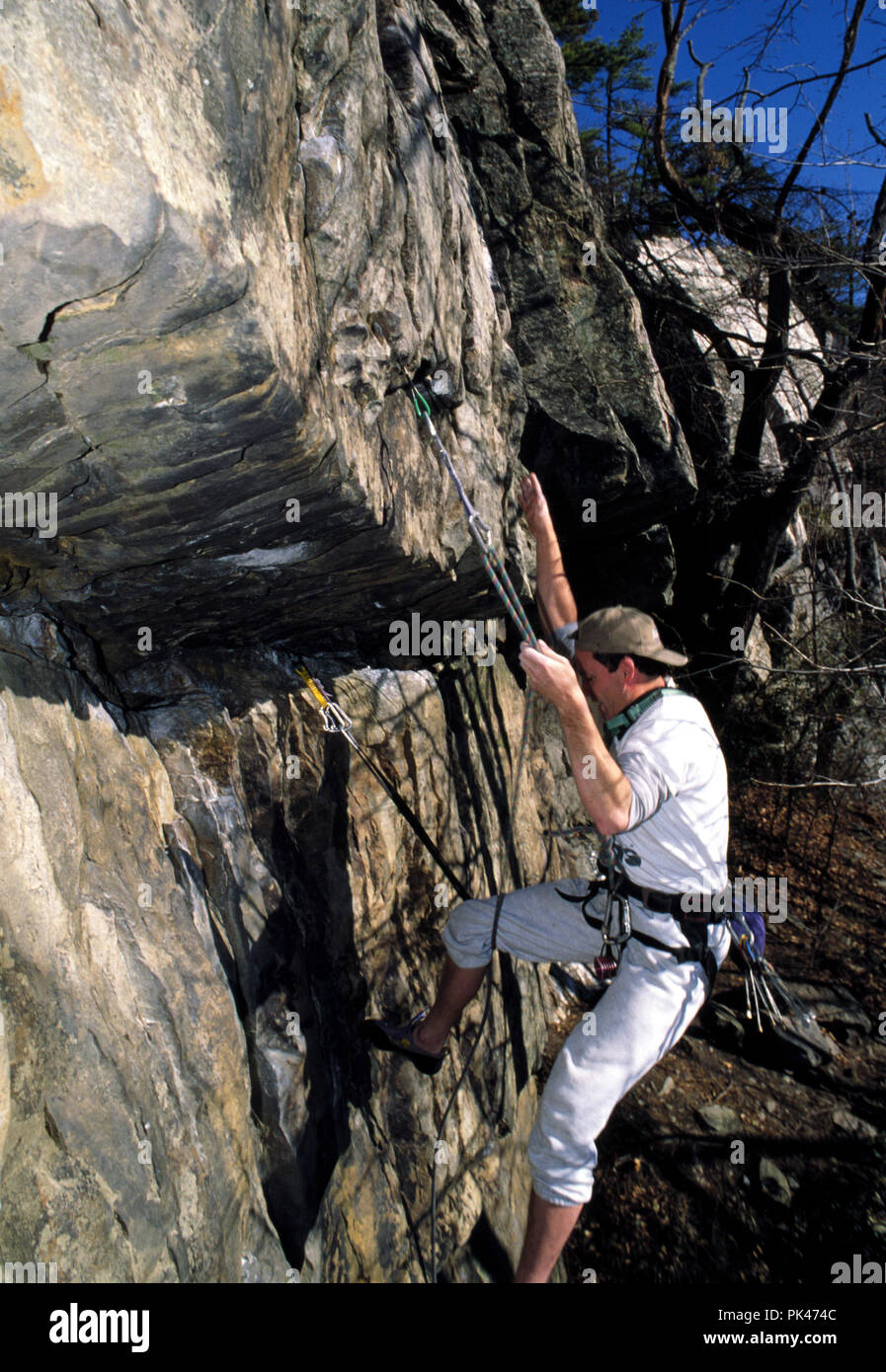 OutdoorSport4/121801 -- Scott Smith takes a forty foot fall to the ...