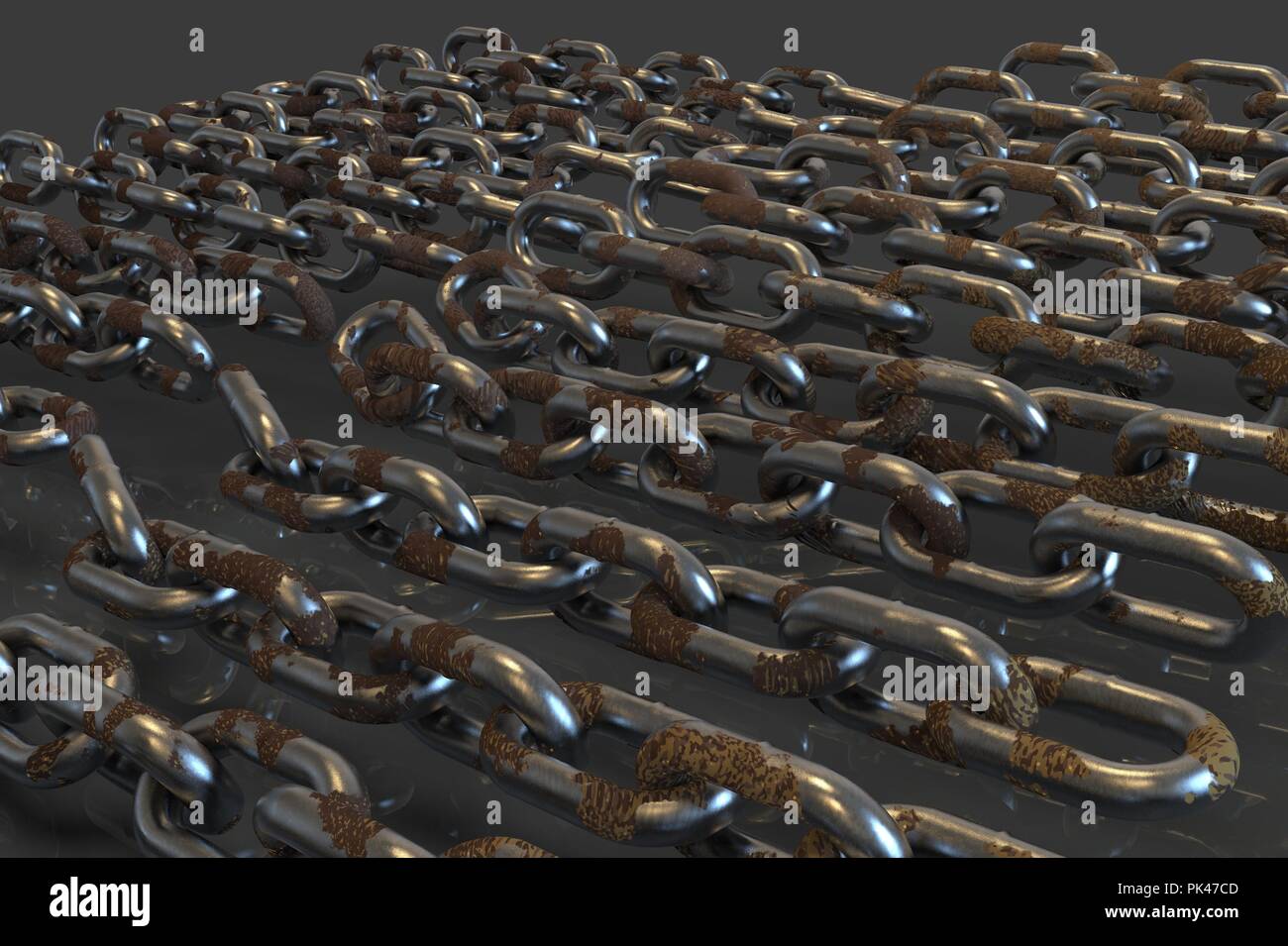 3d rendering many chains hi-res stock photography and images - Alamy