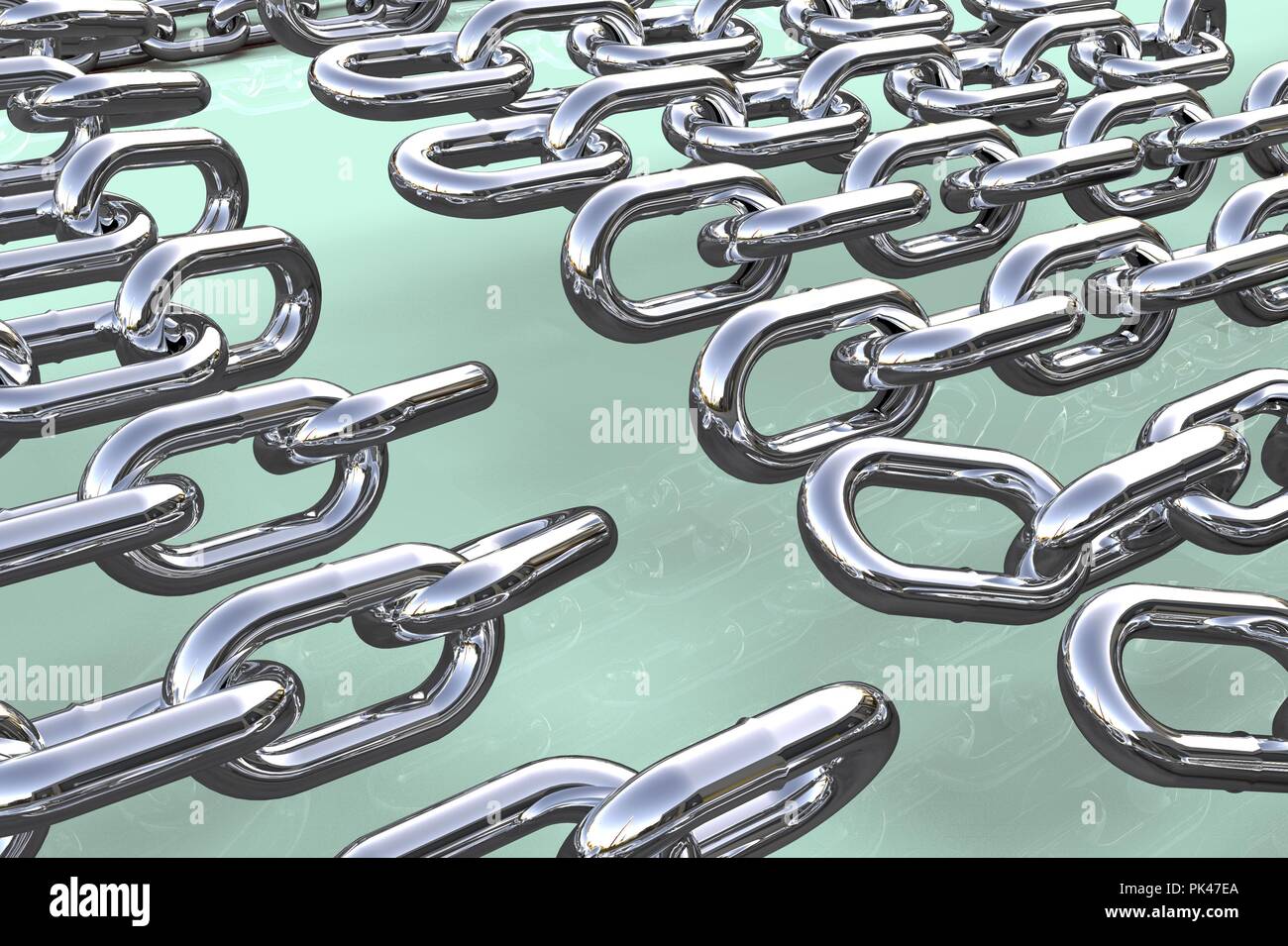 3d rendering many chains hi-res stock photography and images - Alamy