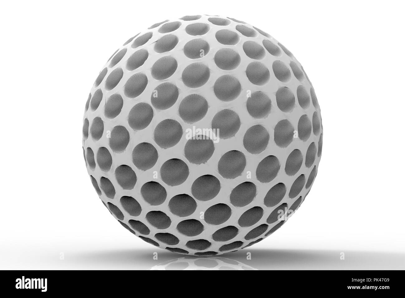 Golf ball 3D rendering Isolated on a white background Stock Photo - Alamy