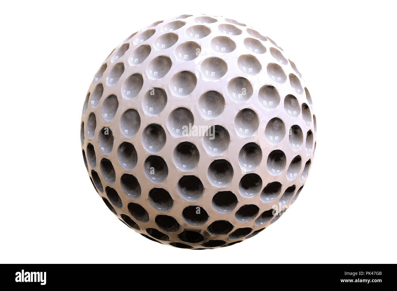 Golf ball 3D rendering Isolated on a white background Stock Photo - Alamy