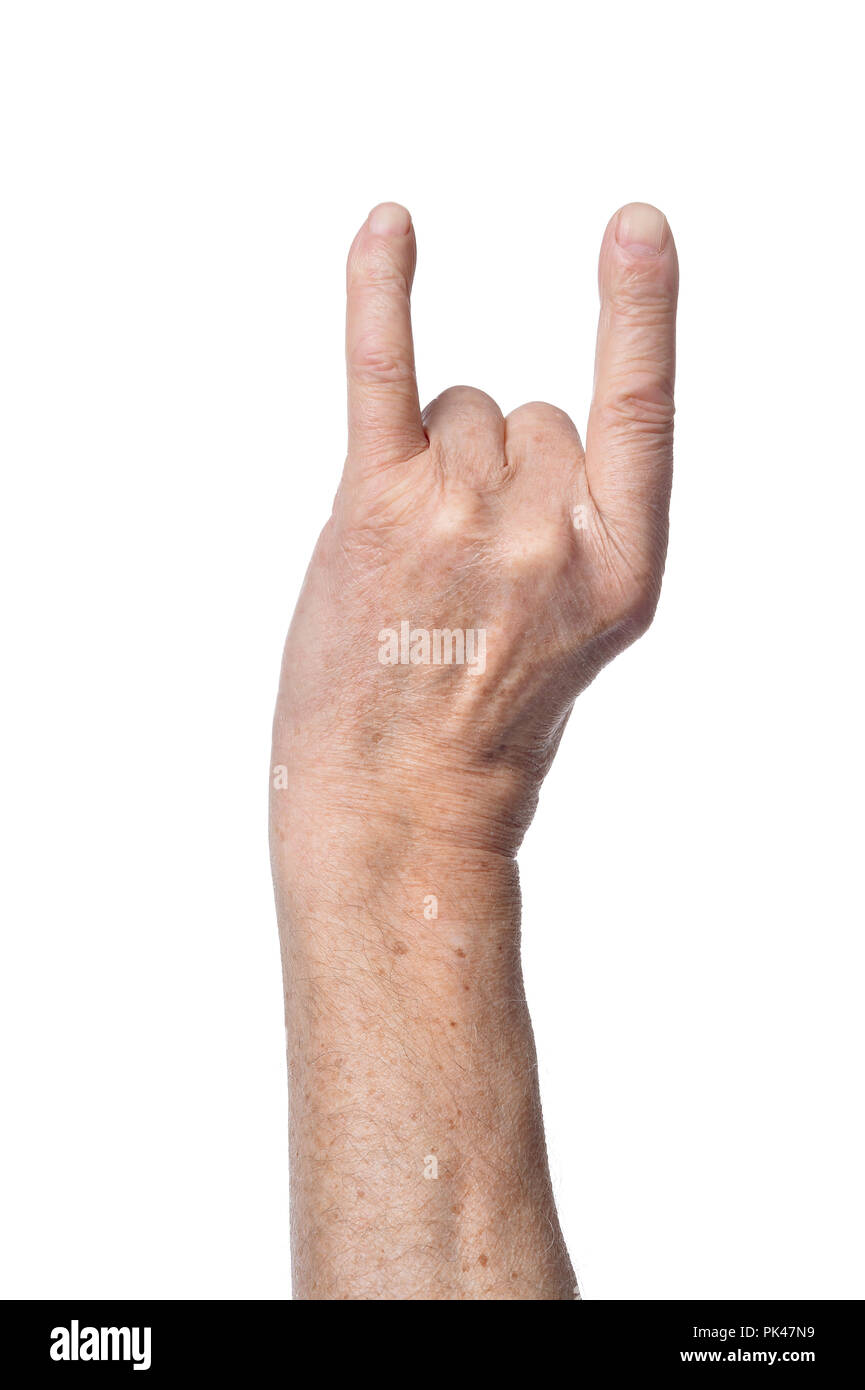 Horns fingers hi-res stock photography and images - Alamy